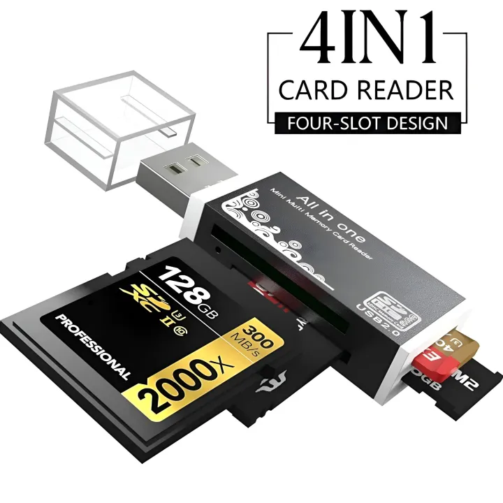 Memory Card Reader All In One Aluminium Multi Card Reader Adapter ...