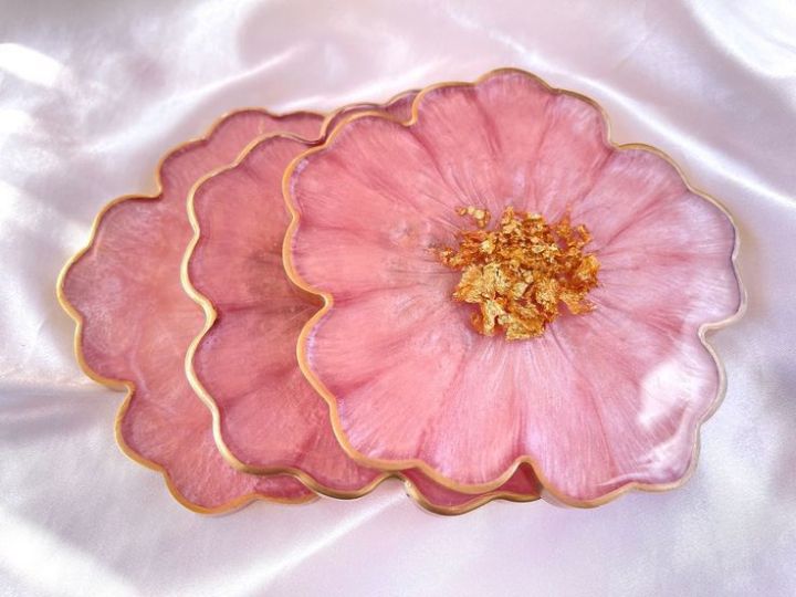 Resin sakura coaster | Customised resin sakura coaster | Resin ...