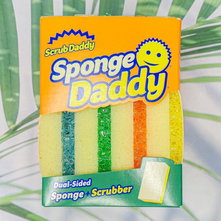 Daddy dual-sided sponge + scrubber, 4 count (rub Daddy®) Sponge mixed ...