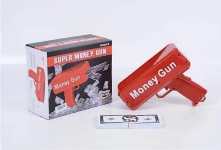 Rain Money Gun Paper Spary Machine Toy Gun Money Gun with 100 Pcs Play ...