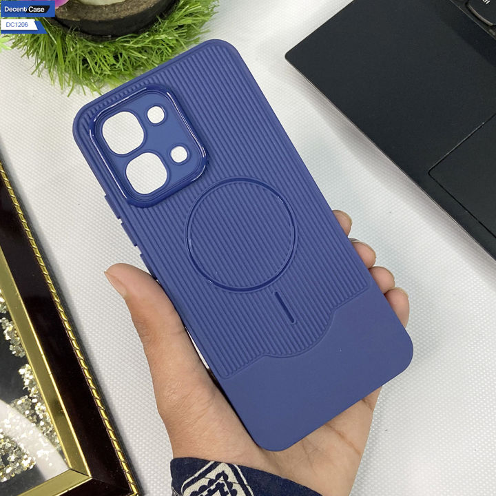 Oppo A6 Pro Cover - Gray - Premium 3D Line Texture Soft Silicone Case ...