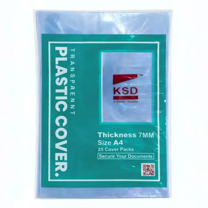 A4 Transparent Binding Covers (10/25 Pcs) – Premium Clear Plastic ...