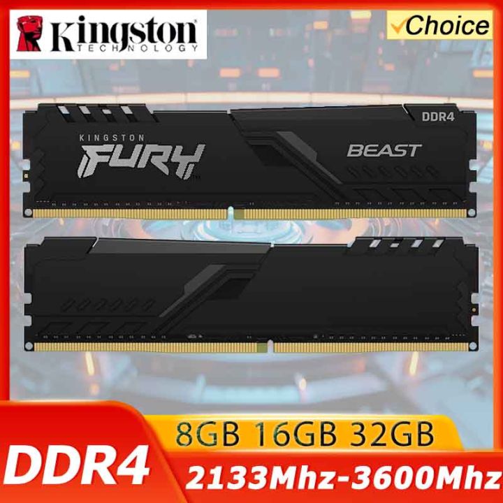 Kingston Fury Beast DDR4 8G 16G 32GB 3600 3200 2666Mhz RAM PC Memory ...