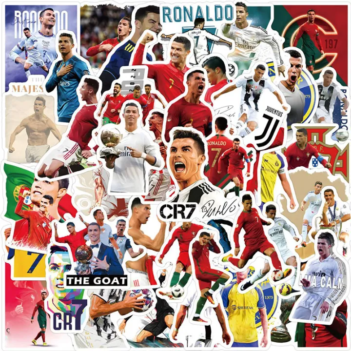 25 pcs Cristiano Ronaldo cartoon stickers iPad refrigerator | Daraz.pk