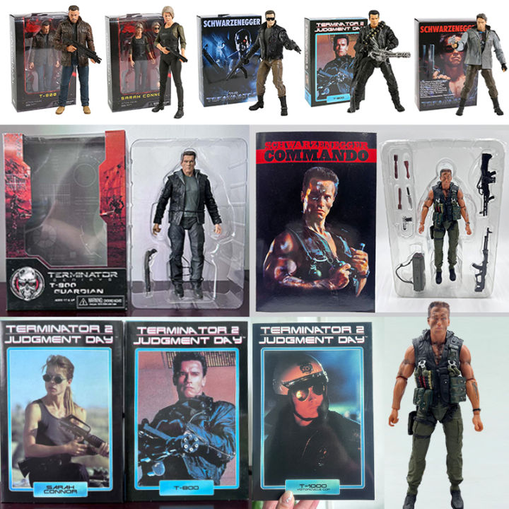 NECA Figure Terminator 2 Judgment Day T800 Sarah Connor T-800 Arnold ...