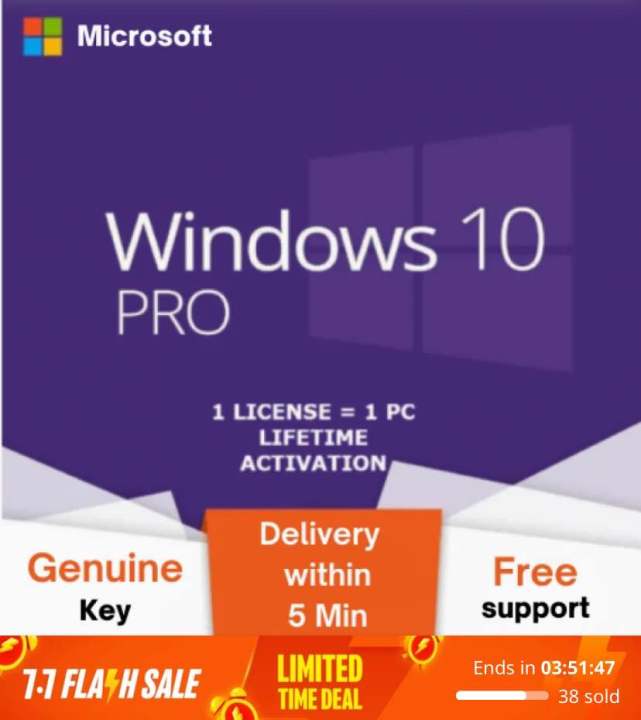 Windows 10 pro Genuine online key instant delivery | Daraz.lk