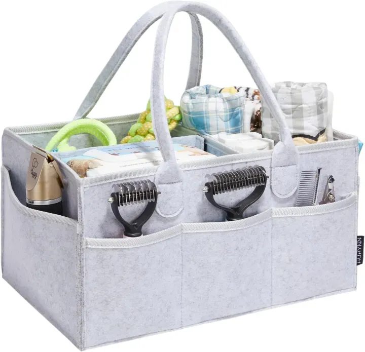 Portable Baby Diaper Caddy Organizer - Stylish Nursery and Car Storage ...