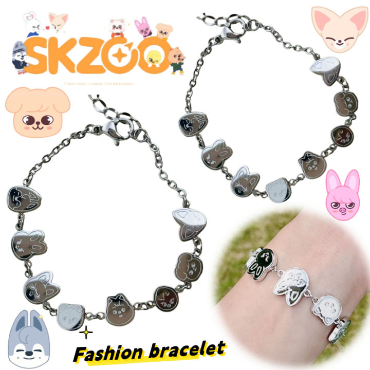 Stray Kids Wolf Chan Dwaekki Leebit Fashion Personality Bracelet Sweet ...