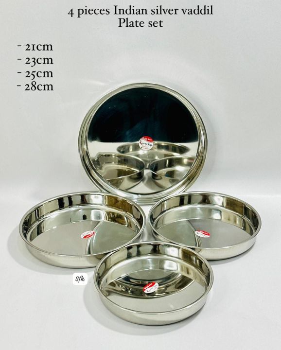 4 pieces Indian Silver Plates | Daraz.lk
