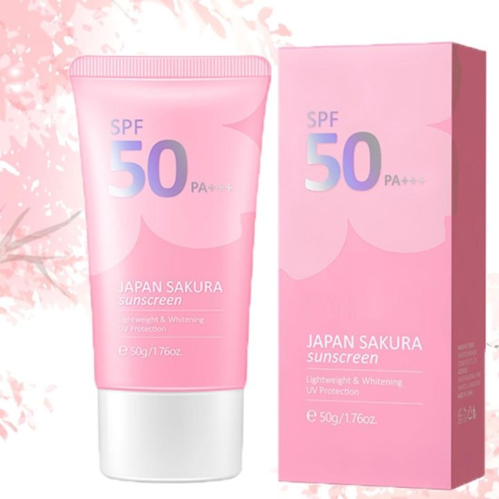 Laiku Japan Sakura Sunscreen SPF 50PS+++ waterproof Sunblock -50 Gm ...