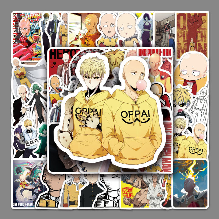 57PCS Cool One Punch Man Sticker Anime Waterproof Decoration Suitcase ...