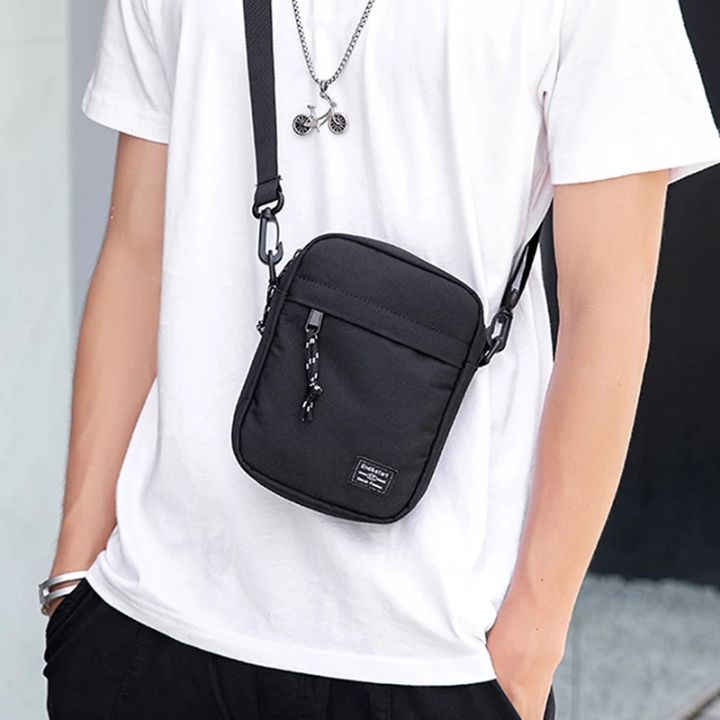 Shoulder Bag Oxford Cloth Casual Men's Satchel Small Square Bag Fashion ...
