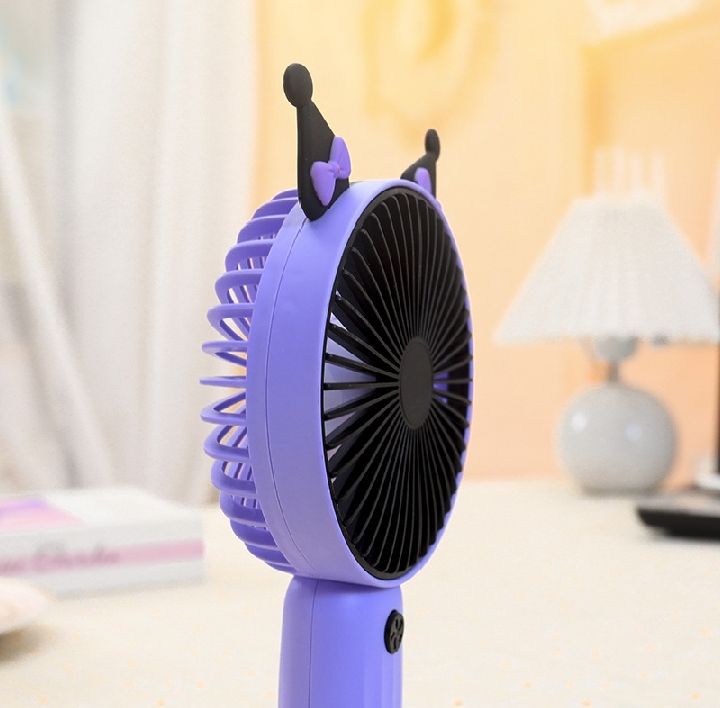 Cute Mini Handheld Rechargeable Fan – Portable USB Fan with Cartoon ...