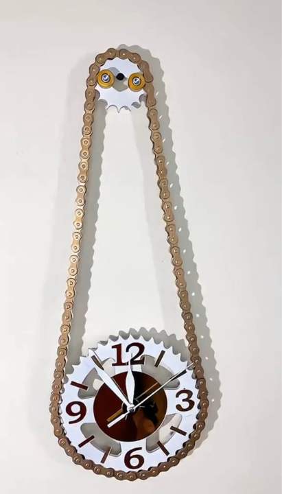 "Timelink Modern Chain Wall Clock - Stylish Decorative Wall Clock for ...