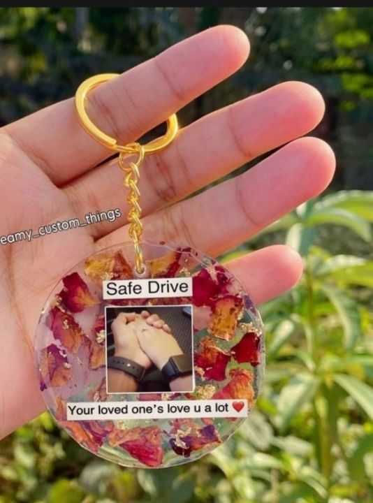 customised resin keychain with different colours and design | Daraz.pk