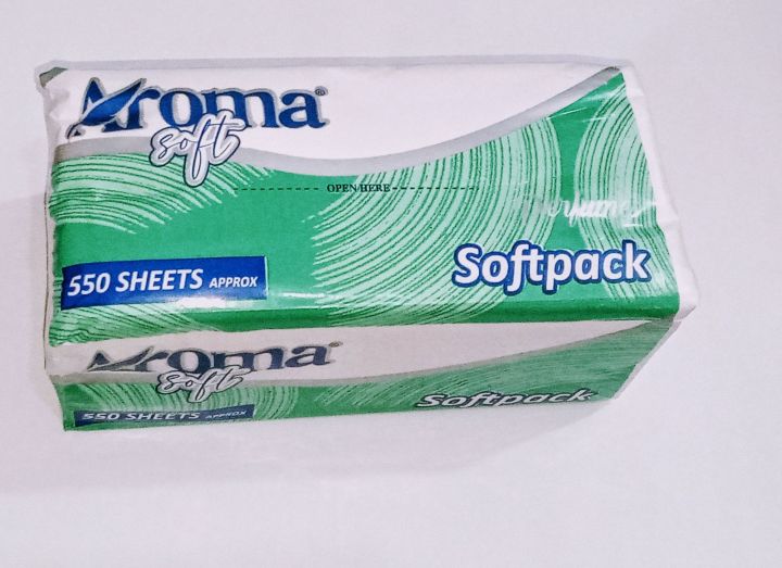 Tissue paper Aroma soft with perfume softpack 550 sheets | Daraz.pk