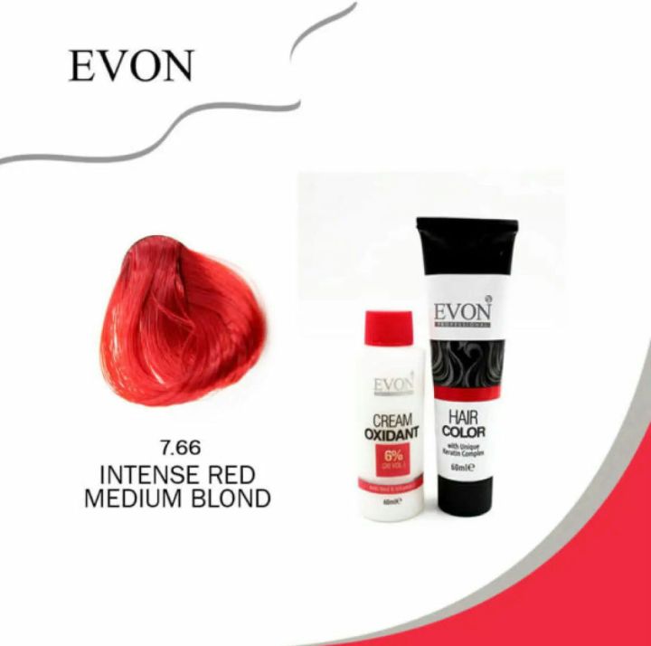 Evon hair colour intense red medium blond 7.66 | Daraz.lk