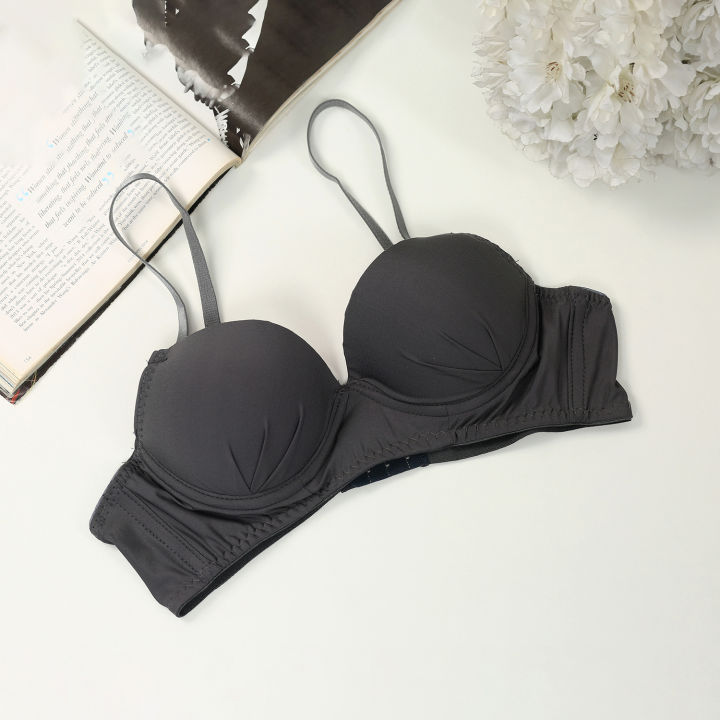 Ash Color Cotton Foam Bra with Wire for Women, Adjustable Straps ...