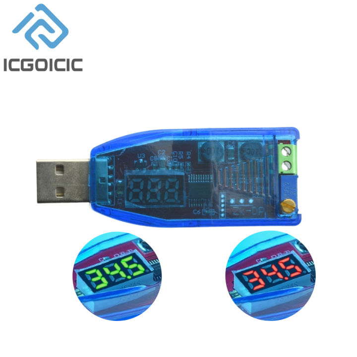 LED DC-DC 5V to DC 1-24V Adjustable Potentiometer USB Step Up/Down Buck ...