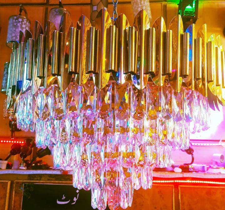 New Crystal Fanoos 600mm For Ceilling Decuration | Daraz.pk