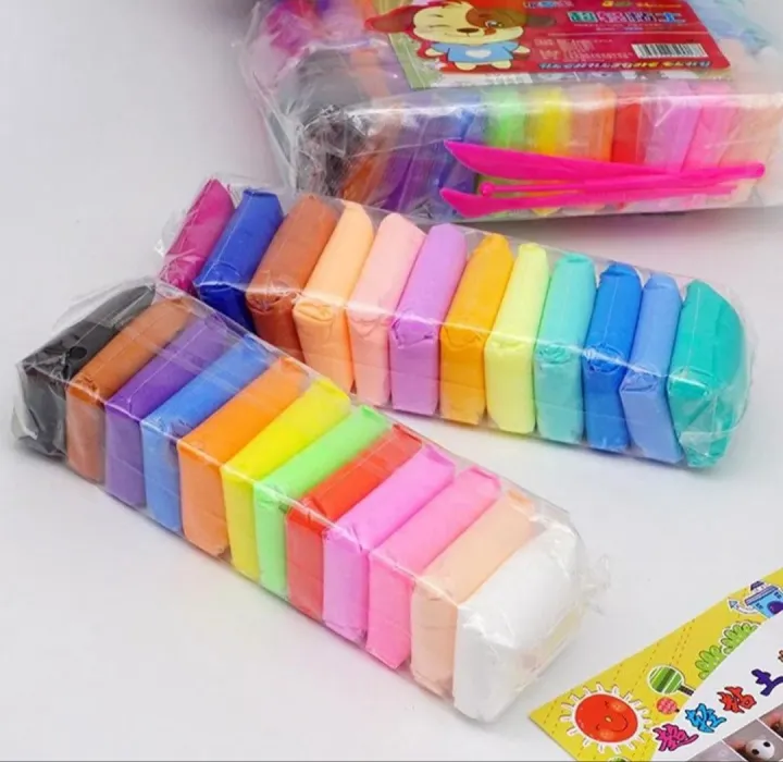 Colorful Soft Modeling Clay Set for Kids 12/24/36/48 Pieces Pack – 12 ...