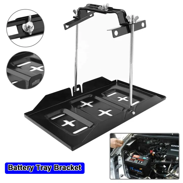 Universal 27cm Battery Tray Bracket Storage Battery Holder Tray Mount ...