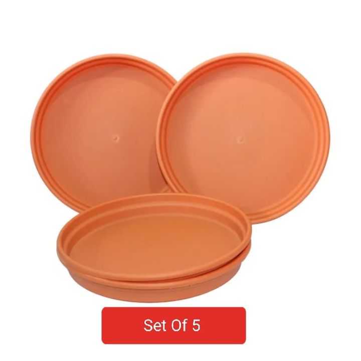 Nepali Flower Pot Plate , 6 Inches Diameter Set Of 5 Earth 8000 | Daraz ...