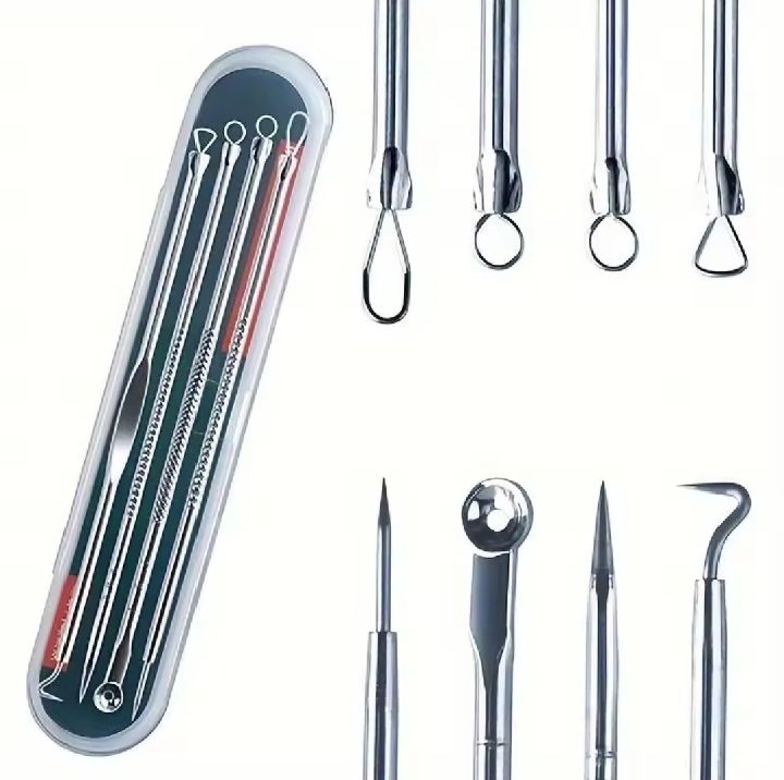 4 Pcs Back Head Comedone Acne Pimple Blemish Extractor Vacuum Back Head ...