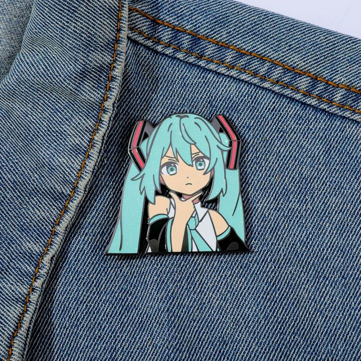 1 Pc Exquisite Creativity Anime Brooch Hatsune Miku Enamel Pin Backpack ...