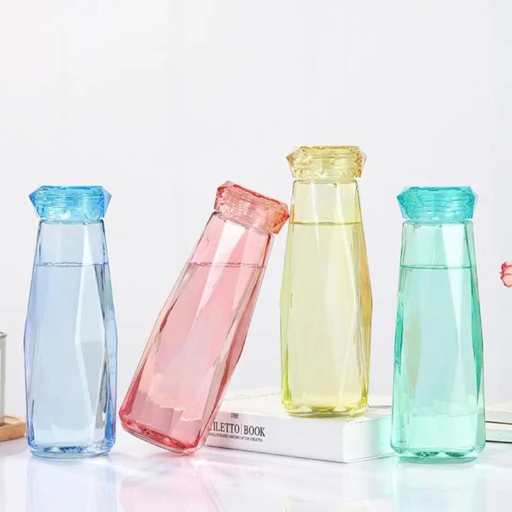 Diamond Water Bottle Glass Cup Lead-420ML | Daraz.lk