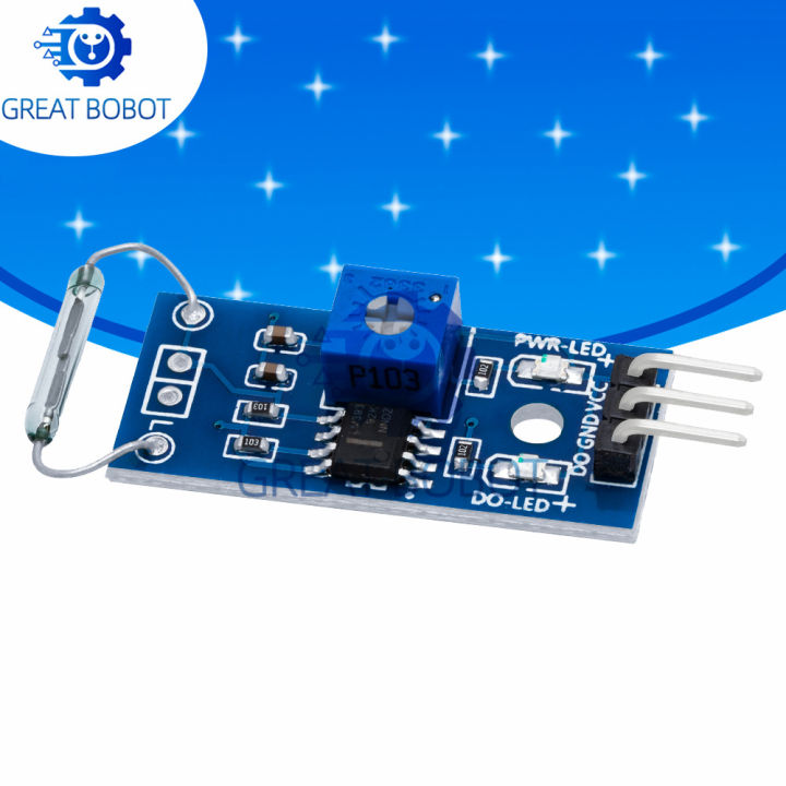 1PCS G123-08 LM393 Reed Sensor Module Magnetron Module Reed Switch Magnetic Switch for arduino ...