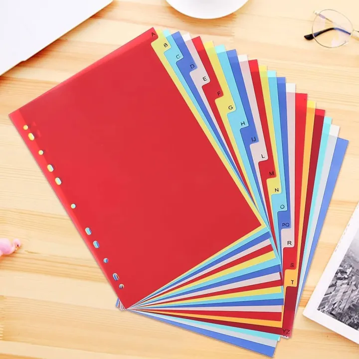 21pcs binder dividers, A-YZ alphabet label notebook dividers, suitable ...