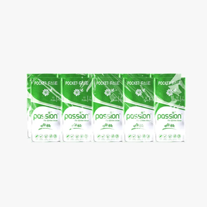 Passion Pocket Face Tissue 10 Pulls X 10 Packets Pack | Daraz.com.np