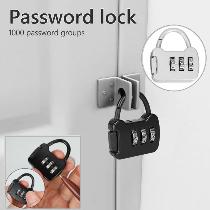 3 Digit Padlock Mini Case Lock Multi-Function Suitcase Lock Metal ...