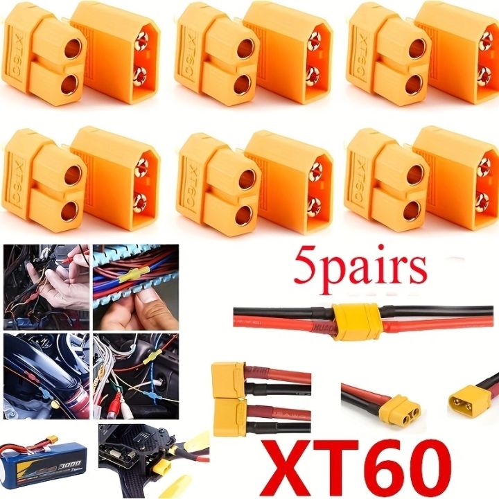 5Pairs XT60 XT-60 Male Female Bullet Connectors Plugs For RC Lipo Battery | Daraz.com.bd