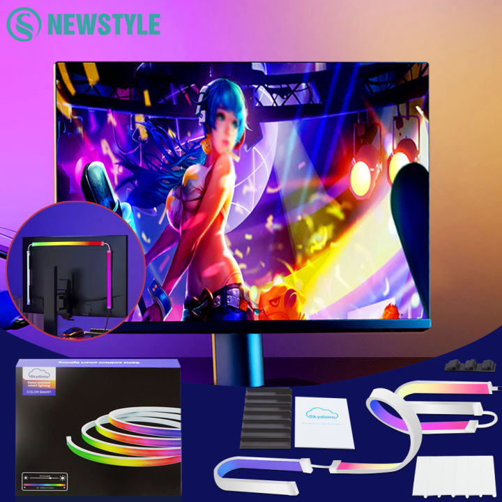 Monitor LED Backlights Strip Sync Lights Screen Computer Light Bar ...