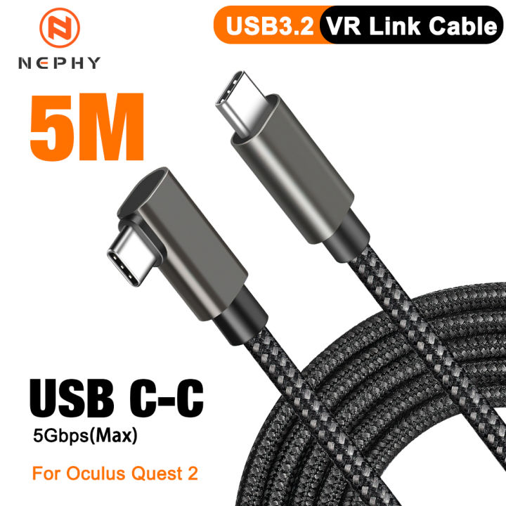 5m VR Link Cable for Oculus Quest 3 2 Pico 4 PS5 Steam USB 3.2 Type C ...