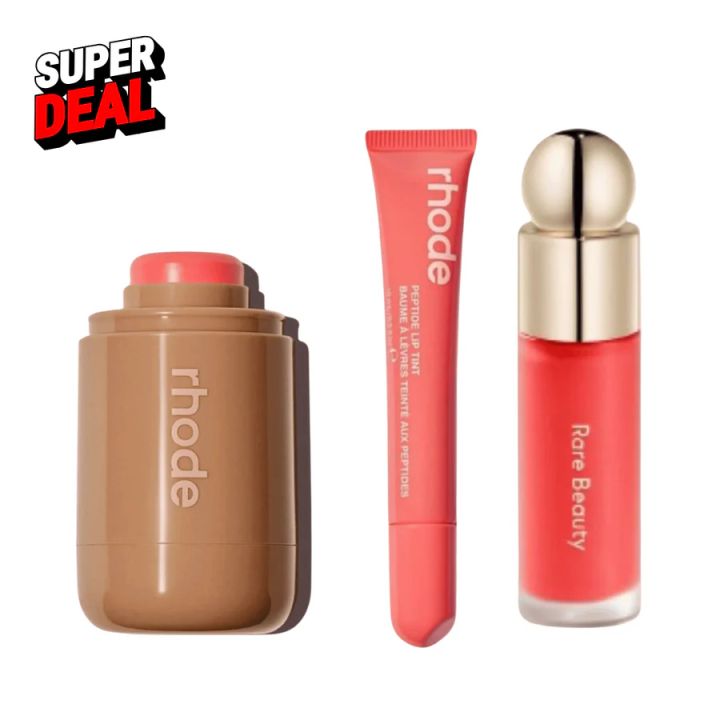 Budget Deal – Rhode Peptide Lip Tint, Rare Beauty Liquid Blush & Rhode ...