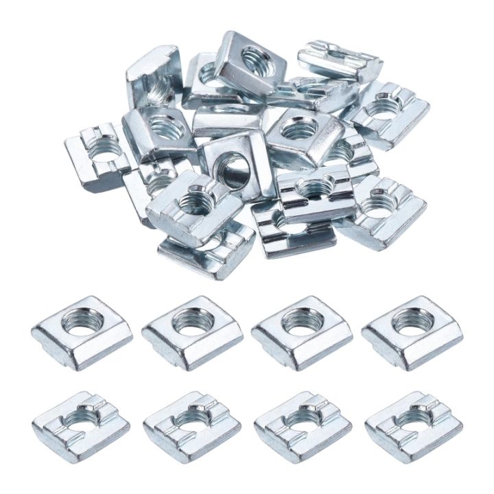 100pcs EU20 M3 M4 M5 M6 T Slide Nut Fastener Galvanized T-Slot Nuts for ...