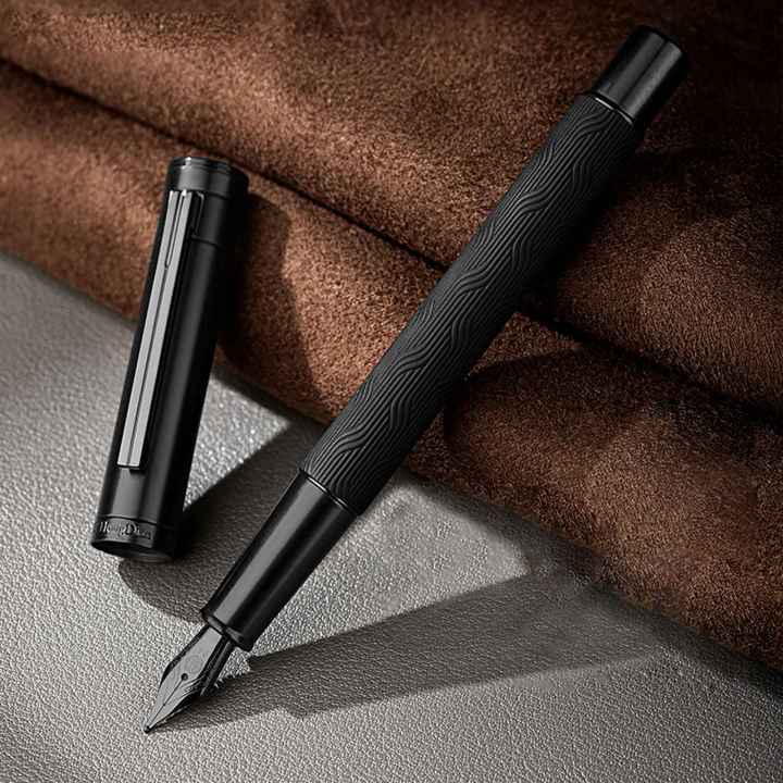 Hongdian EF/F/M Nibs Black Fountain Pen Carbon Fiber Gift Pen ink pens ...