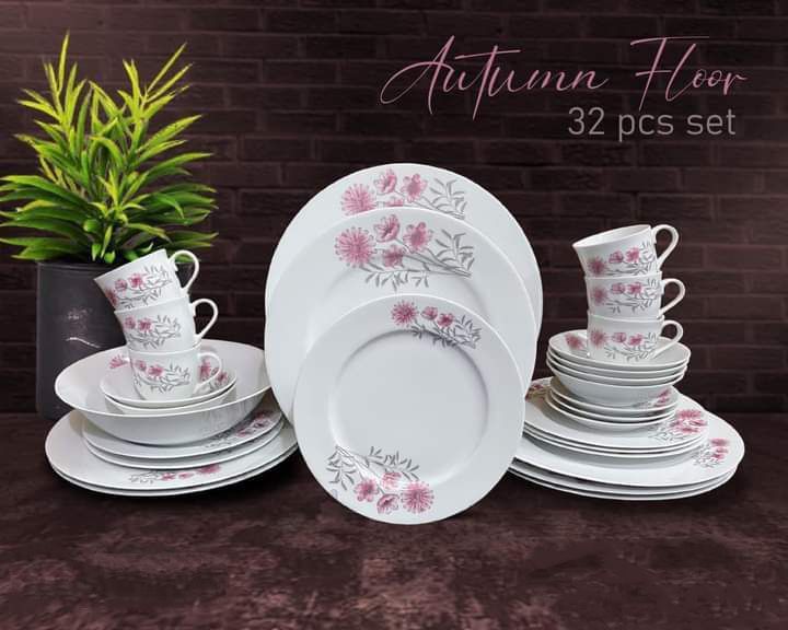 Autumn Flower 32 Pcs Dinner Set, Ceramic Dinner Set. | Daraz.com.bd
