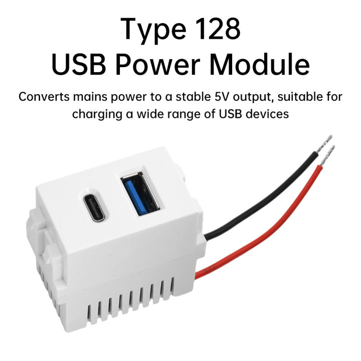 USB+Type C Power Module 220V Mobile Phone Charging Panel Socket 5V ...