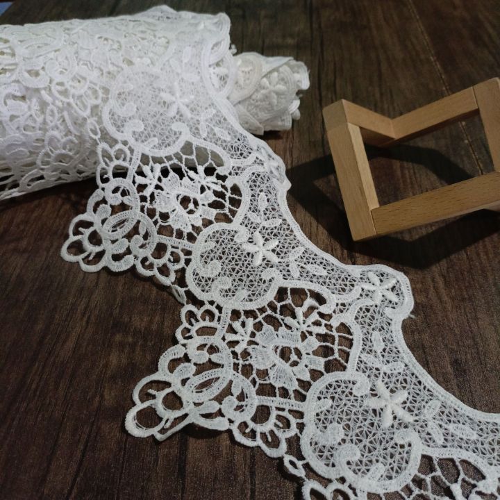 1 yard | white milky lace | white lace | milky lace for ladies dress ...