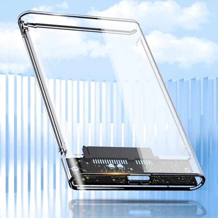 2.5 Inch HDD SSD Case SATA to USB 3.1 Type C 4TB Transparent External ...