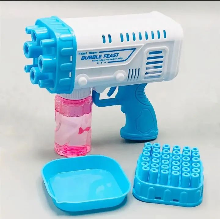 Bubble Guns Bubble Maker 32 Hole Bubble Gun With 1 Liquid Bottle ...