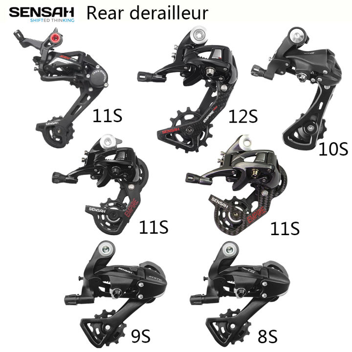 SENSAH Road Bicycle Rear Derailleurs Carbon 2x8 9 10 / 11 / 12 Speed BIKE Derailleu For Shifters ...