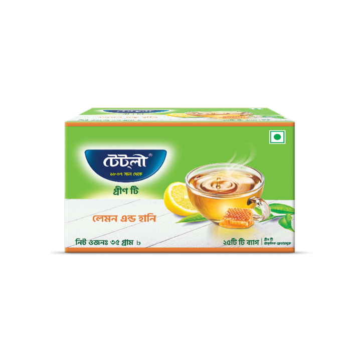 Tetley Green Tea Bag Lemon & Honey 25 pcs 35 gm | Daraz.com.bd
