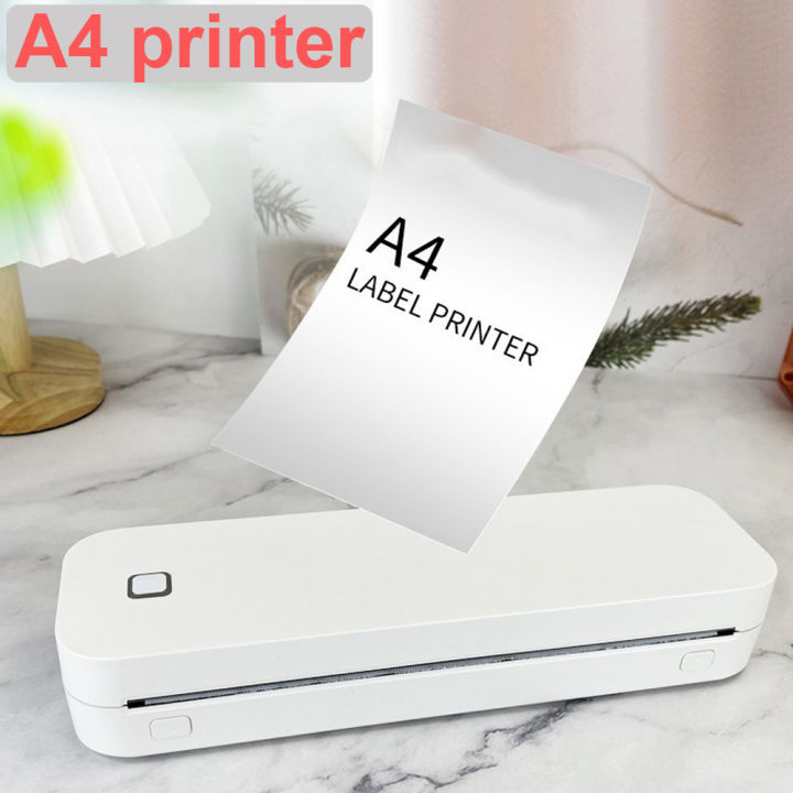 A4 Printer Thermal Bluetooth Pocket Photo Document Printer 203DPI Memo ...