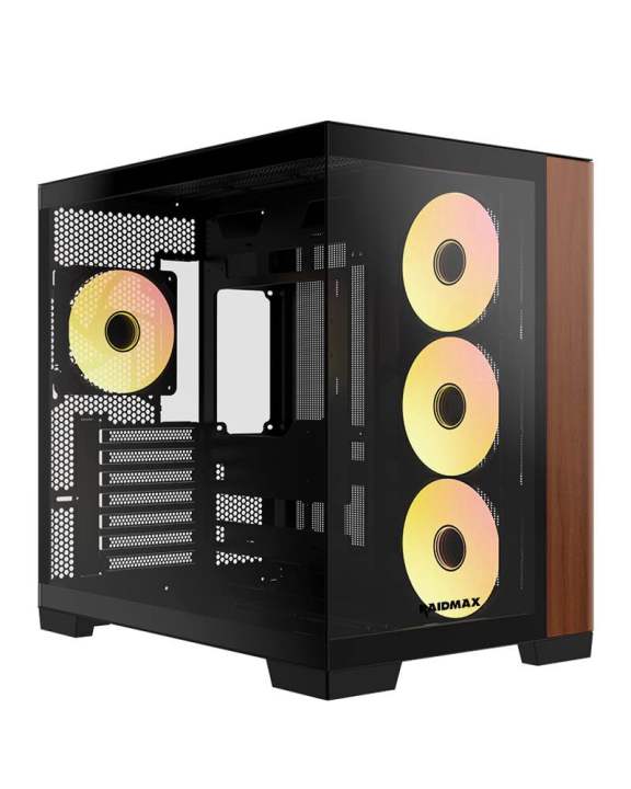 RAIDMAX INFINITA I610 WOOD ARGB MID-TOWER GAMING CASE BLACK | Daraz.lk