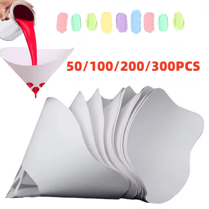 50/100P200/300Pcs Disposable Car Paint Spray Mesh Paper Filter ...